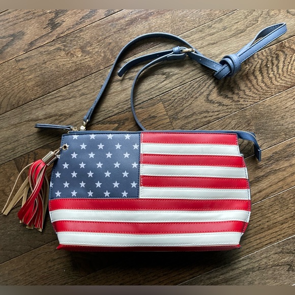 Bags | American Flag Patriotic Full Leather Shoulder Purse | Poshmark